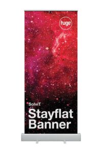SolviT Stayflat Banner - Strong, Non-Curling, Pure Polyester